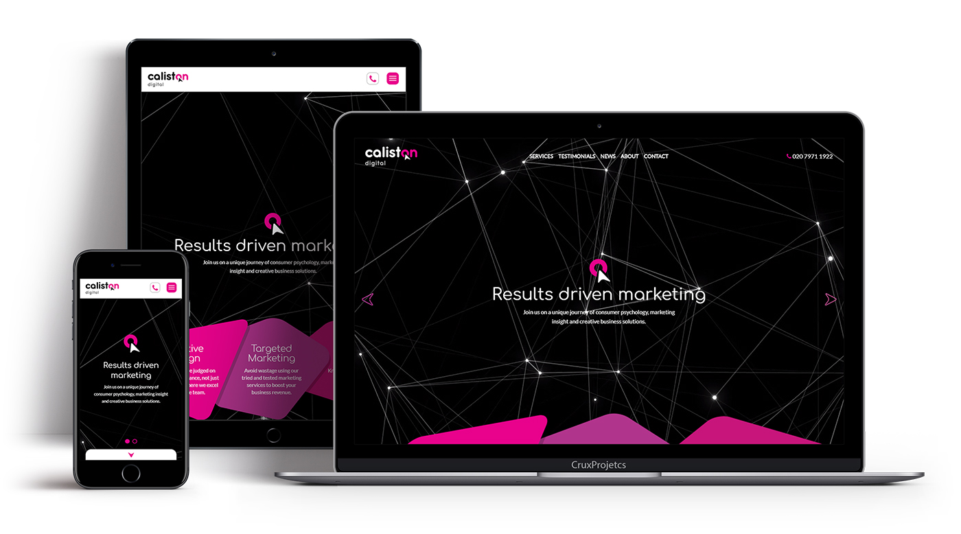 Caliston Digital website – CruxProjects